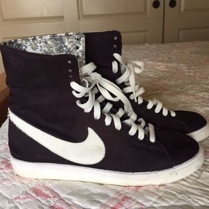 Nike | Shoes | Nike Purple High Top Sneaker Womens Size 85 | Poshmark